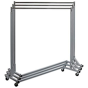 Simple Houseware Industrial Grade Z-Base Garment Rack, 400lb Load with 62in extra long bar