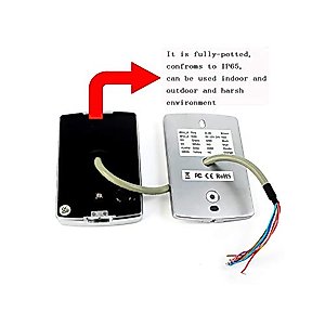 Retekess T-AC04 Garage Keyless Entry Pad,Access Control Keypad,Door Keypad,Wiegand 26 PIN Code RFID Keypad,IP68 Waterproof,2000 Users