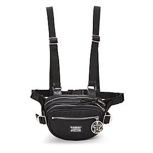 Burberry, Pre-Loved Black Nylon Cannon Belt Bag, Black