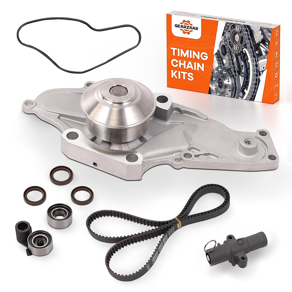 GEARZAAR Timing Belt Kit, With Water Pump Timing Belt Kit Compatible for Honda Accord Odyssey Pilot Ridgeline Acura MDX RL TL 3.0L 3.2L 3.5L 3.7L. Replace# TCKWP329 TKH-002 19200-RDV-J01 14510-RCA-A01