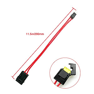 Tavaski Car Fuse Holder Connector, 32V 20 Amp 16 AWG, Tap and Test Automotive Circuits Red Wire Cable, Fit for Mini ATM Fusebox Panels 11.5 Inch, with 2Pcs 20A Fuses