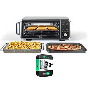 Ninja FT205CO Digital Air Fry Pro Countertop 8-in-1 Oven Extended Height (Renewed) Bundle with 3 YR CPS Enhanced Protection Pack
