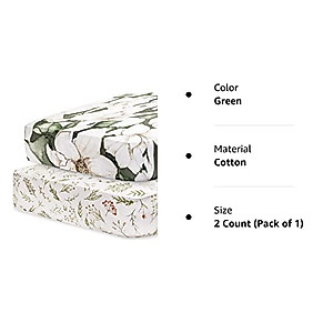 Pobibaby - 2 Pack Premium Fitted Baby Girl Crib Sheets for Standard Crib Mattress - Ultra-Soft Cotton Blend, Safe and Snug, and Stylish Floral Crib Sheet (Zephyr)