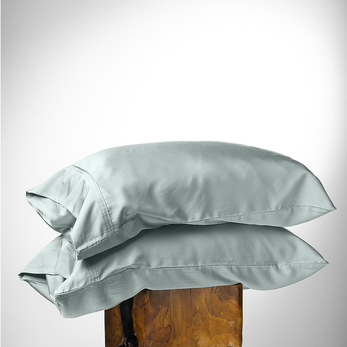 Olive + Crate Tencel Eucalyptus Pillowcases - 100% Tencel Lyocell Cooling Pillow Cases for Hot Sleepers - Hypoallergenic, Moisture-Wicking, Silk Alternative, Vegan - King Size Set of 2 [Eucalyptus]