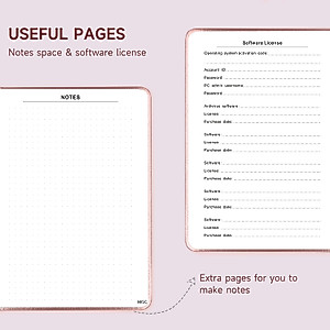 Password Book with Alphabetical Tabs – Hardcover Internet Address & Password Organizer – Password Keeper Notebook for Computer & Website – 5.2 x 7.6" Log-in Password Journal w/Thick Paper (Rose Gold)