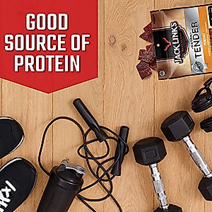 Jack Link’s Extra Tender Beef Jerky Steak Strips, Teriyaki, 2.85 oz – Flavorful Meat Snack, 9g of Protein and 80 Calories, Made with Premium Beef - Gluten Free and No Added MSG or Nitrates/Nitrites