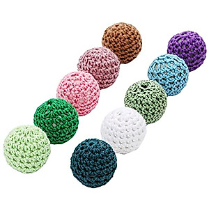 COHEALI 10 Pcs Headpiece Jewelry Colorful Jewelry Hand Jewelry Yarn Plush Ball Jewelry Findings Hanging Felt Hanging Wool Ball Charm Knitting Ball Accessories DIY Yarn Ball Material Pompom