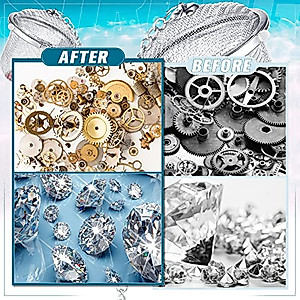 6 Pcs Ultrasonic Watch Parts Cleaner Baskets Stainless Steel Jewelry Steam Cleaner Ultrasonic Parts Cleaner Basket Mesh Ball Cleaning Small Holder with Lock Hook for Watch Cleaning Solution (Silver)