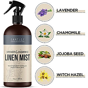 DRMTLGY Natural Green Tea Linen and Room Spray. Pure Essential Oils for a Pillow Spray, Linen Mist, and Fabric Spray. Aromatherapy Spray for Relaxation and Sleep