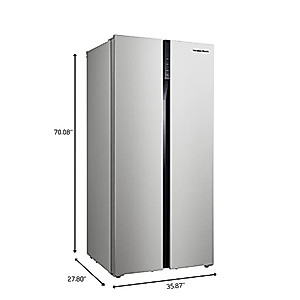 Hamilton Beach HBF2064 20.6 cu ft Counter Depth Full Size Refrigerator, Side Doors, Stainless