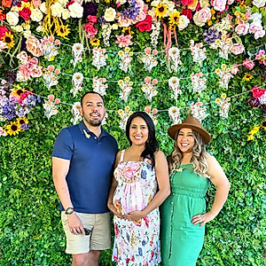 Fangleland 3Pcs Wildflower Garland Banners Decorations for Girl - Flower Theme Banners Birthday Hanging Decors, Wild Flower Spring Garden Baby Shower Wedding Party Supplies