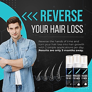 Minoxidil 5% Foam (3 Month Supply) by FolliGuard - Aerosol Foam Hair Regrowth Treatment for Men with Added Biotin and Herbs - Extra Strength for Men