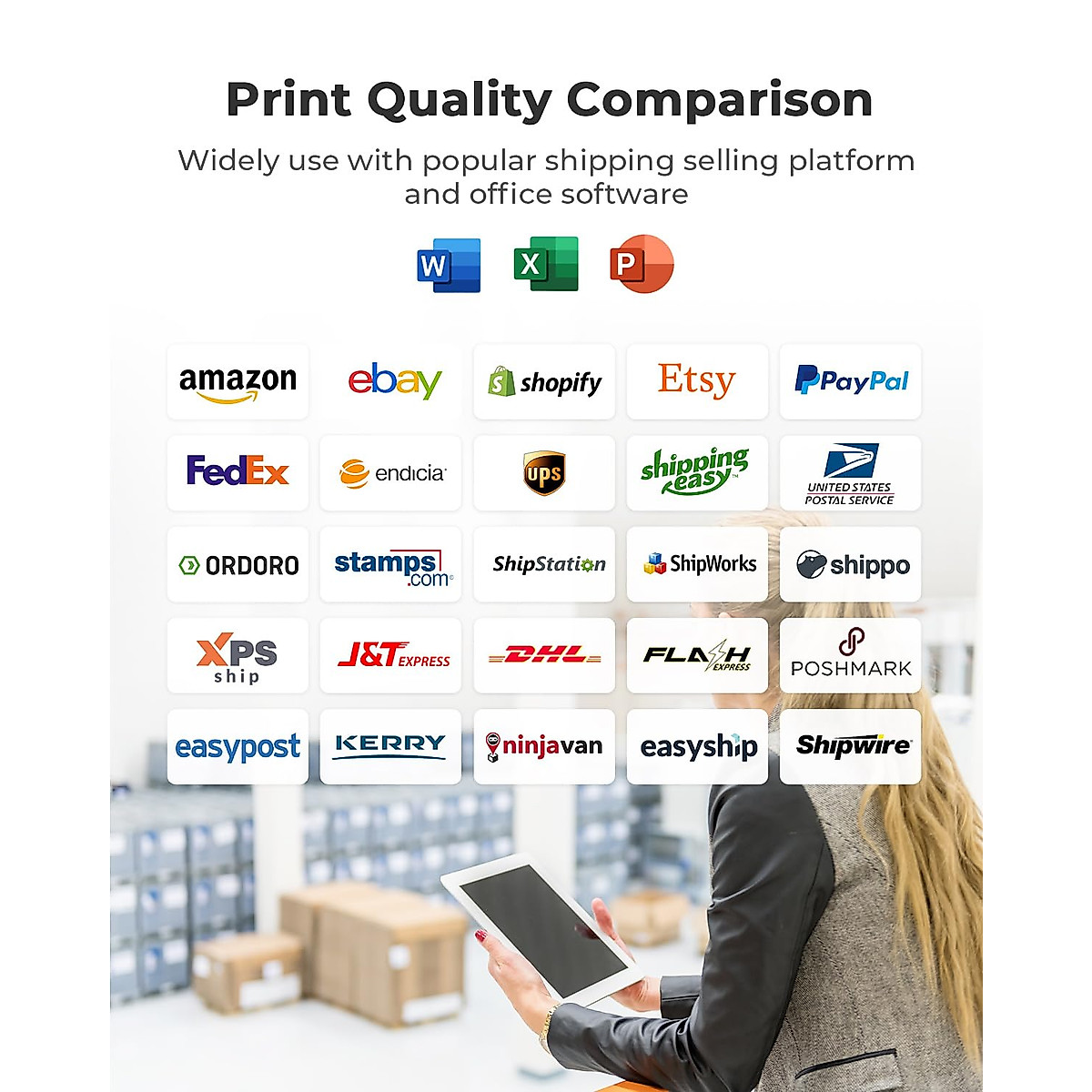 Thermal Direct Shipping Label (Pack of 500 4x6 Fan-Fold Labels), NELKO Thermal Labels for Thermal Printer, Commercial Grade