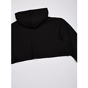Champion womens Reverse Weave Cropped Cut-off Hoodie, Left Chest C Hooded Sweatshirt, Black-549302, X-Small US