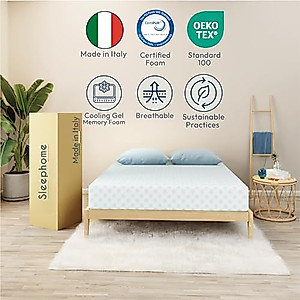 Sleephome 6” Full Mattress – Cooling Gel Memory Foam, Breathable & Pressure-Relieving, Medium Firm Support, Mattress in a Box