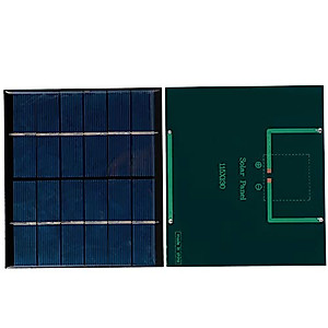 POCREATION 2.5W 6V Mini Solar Module, Solar Panel Charger, DIY 5.1 x 4.5in Practical Polysilicon Solar Lamps Outdoor Solar Products Household Products for Solar Toys