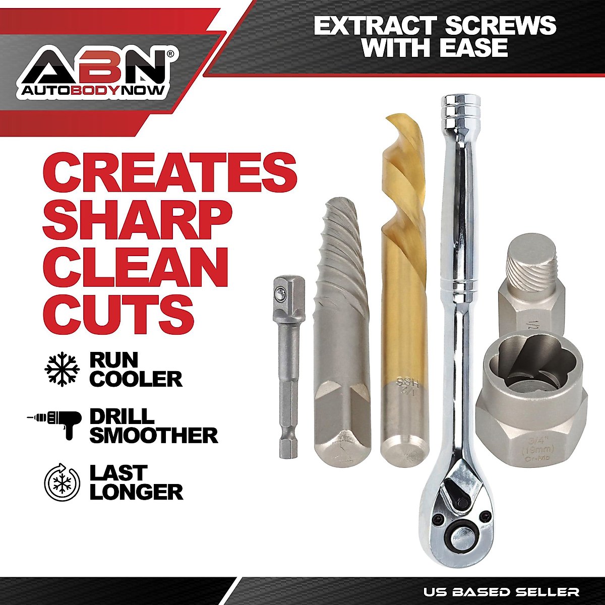 ABN 50pc Screw Bit Extractor and Assorted Drill Bit Kit - Damaged Screw Extractor Impact Bits with Bolt Extractor Set
