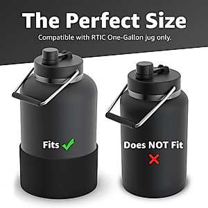 Jmoe USA Boot for RTIC Jug | Protects Against Dents & Scratches | Silicone Sleeve Protector for Bottom of Jug | Covers The Bottom of The Jug | Made of Durable BPA Free Silicone (Black, One-Gallon)