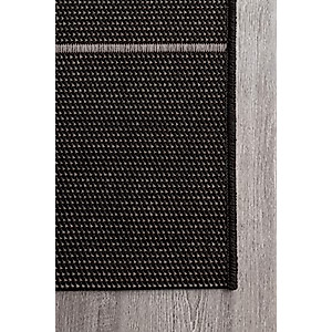 nuLOOM Alaina Indoor/Outdoor Striped Area Rug, 5' 3" x 7' 6", Black