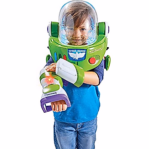 Disney Pixar Toy Story 4 Buzz Lightyear Toy Astronaut Helmet for Role-play Movie Action with Jetpack, Lights, Authentic Phrases and Sounds [Amazon Exclusive], Multi