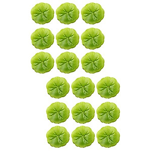 PRETYZOOM 60PCS Mini Artificial Floating Foam Lotus Leaves Lily Pads Artificial Foliage Pond Decor for Pond Pool Home Aquarium Decoration (2.36")