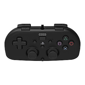 PS4 Mini Wired Gamepad (Black) by HORI - Officially Licensed by Sony