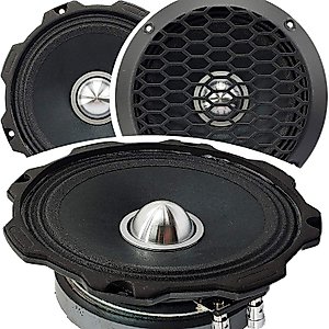 2X Gravity WZ6G Warzone Series 6.5-Inch 1000 Watts Maximum Power Handling Mid-Range Coaxial Car Audio Loud Speaker 4 -Ohms Impedance with 92dB Sensitivity