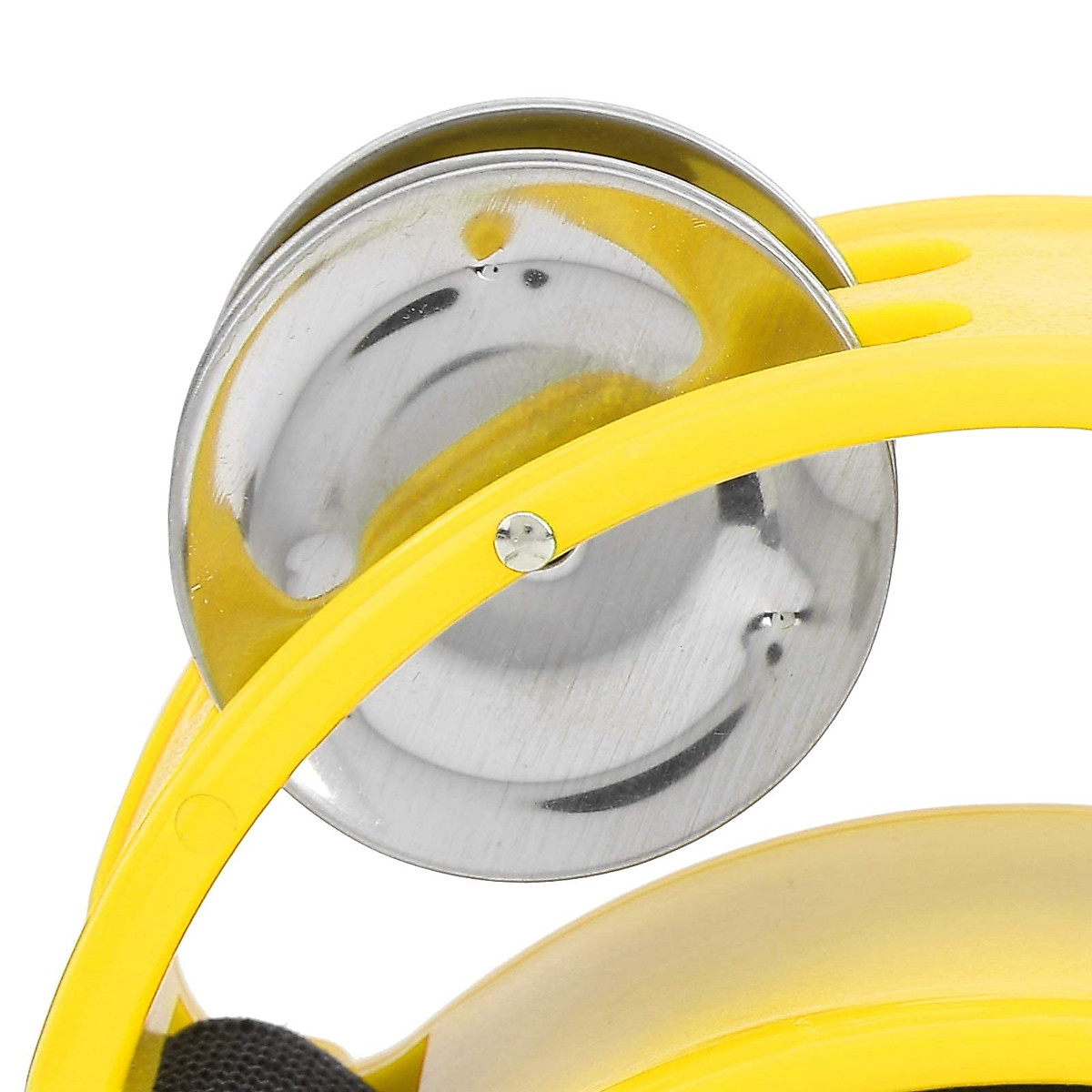 Foot Tambourine with Double Row for Cajon Box Drum Companion Accessory(Yellow)