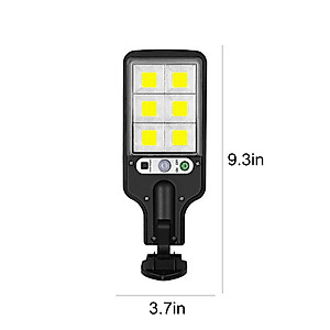 1Pcs Christmas Decorations Christmas Lights Solar Street Light, IP65, Dusk to Da-wn with Motion Sensor LED Security Flo-od Light for Parking Lot, Remote Control with 72 COB Lamp Beads