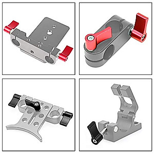 SPEEDWOX 2 Pcs M6 17mm Screw with Handle Thumb Screw Male Threading Rotating Knob Adjustable Thumb Lever Screw Rotating Knob Adjustable Thumb Lever Screw Rotating Knob with Single Wing(Red)