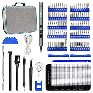 AMIR Electric Screwdriver 120 IN 1 Cordless Mini Power Precision Screwdriver Set with 100 Bits, Rechargeable Portable Magnetic Repair Tool Kit with LED Lights for Phones Watch Jewelers Laptops