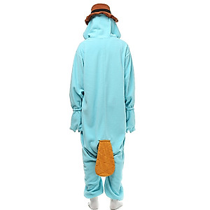 Wishliker Adult Onesie Animal Pajamas Halloween Cosplay Costumes Party Wear Skyblue M