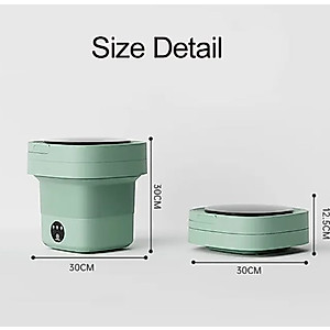 Portable Washing Machine, Home Automatic Foldable Washing Machine, Mini Washing Machine, Small Clothing Washing, Blue Sterilization (Green)