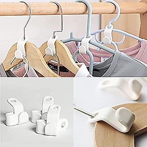Rollbin Clothes Hanger Connector Hooks Space Saving Hanger Extender Cascading Clothes Hooks 50pcs,Outfit Hangers Suitable for Home Bedroom Save Matching Time