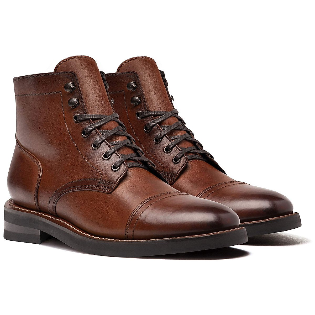 Men's Captain Lace-Up Boot, Brandy, 12