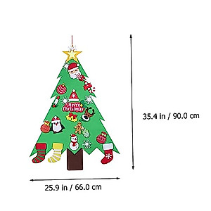 TOYANDONA Felt Christmas Tree Toddler Gift Kids Suit Blush Decor Childrens Nativity Set for Kids Felt Xmas Tree Ornament Xmas Party Favor Xmas Decorations Christmas Wall Hanging Without 3d