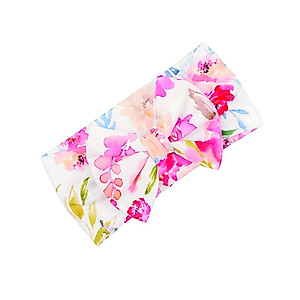 Galabloomer Newborn Receiving Blanket Headband Set Flower Print Baby Swaddle Receiving Blankets Sunflower Heart