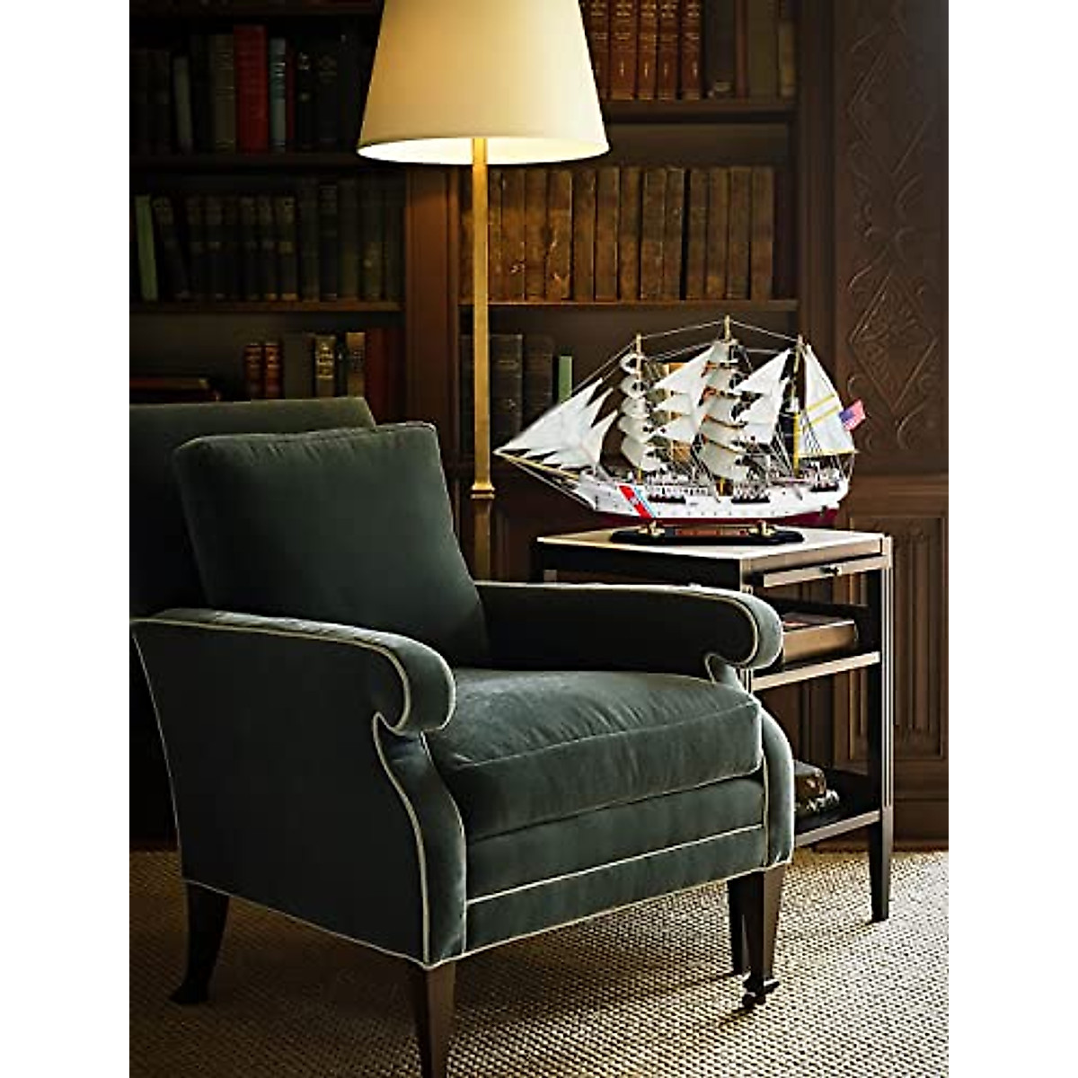 SAILINGSTORY Wooden Model Ship US Coast Guard Eagle Barque Ship Model Sailboat Decor USCG 1936 Replica Medium