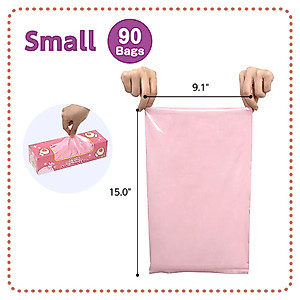 BOS Amazing Odor Sealing Baby Diaper Disposal Bags - Durable and Unscented [Size: S, Color: Pink] (150 count, Pack of 1) (150 Bags)