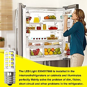 SigeIy 5304517886 Refrigerator Light Bulb Replacement Compatible with Frigidaire Electrolux Refrigerator Replace 5304498578 KEI D28a KEL2811 7297114000 7241552801 5304495326 (100V-265V 3.8W) White