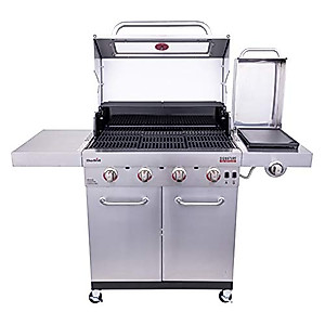 Char-Broil 463255721 Signature TRU-Infrared 4-Burner Cabinet-Style Windowed Gas Grill, Stainless