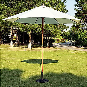 PARASOL HFDIG Outdoor Umbrella, Large Sun Umbrella, Garden Umbrella, Polyester Cloth Umbrella Cloth | Wooden/Rust-Proof Iron Umbrella Pole | Radius 62CM | Without Base