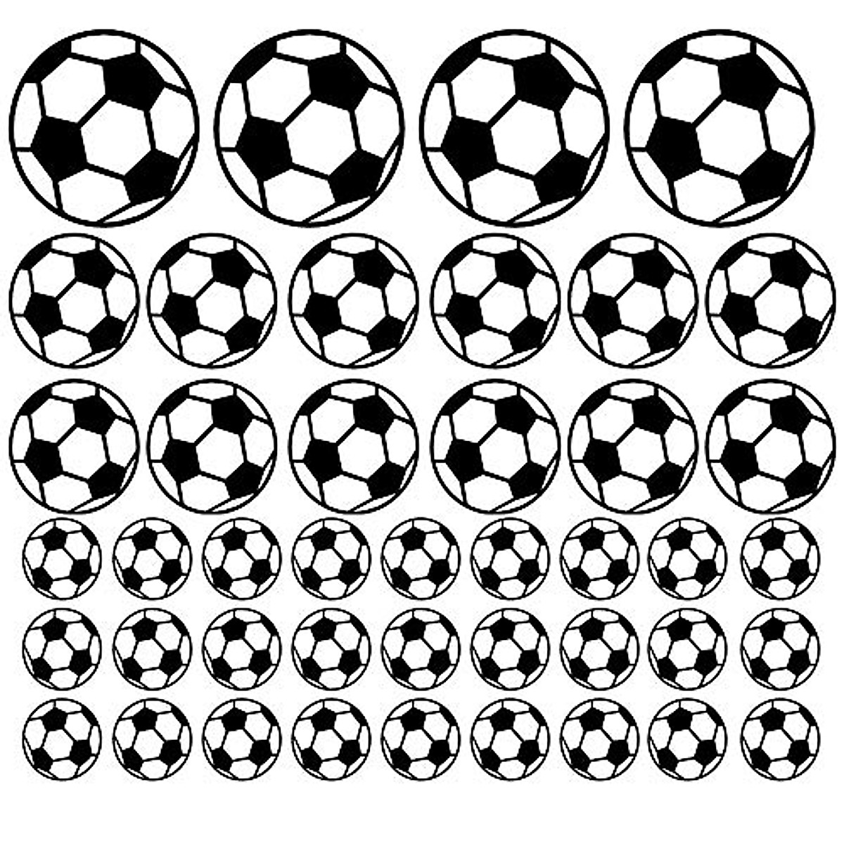 SITAKE 43 Pcs Soccer Stickers, Kids Soccer Ball Stickers Decals for Kids Room, Football Wall Decal Sticker Vinyl Art DIY Sticker for Boys Bedroom Playroom Living Room Window Door Decoration