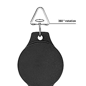 6 Pack Plant Pulley Retractable Hanger, Easy Reach Plant Pulley Adjustable Height Wheel for Hanging Plants Heavy Duty, Indoor Outdoor Plant Hanger for Garden Baskets Pots & Birds Feeder - Black