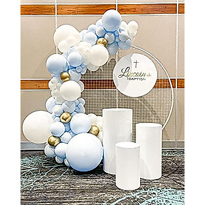 White Balloons 84 pcs White Balloons Garland Arch Kit 5 inch +12 inch +18 inch Pastel White Balloons Happy Birthday Balloons Baby Shower Decorations Wedding Balloons