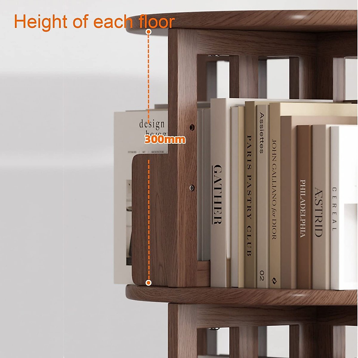 bookcases Rotating Bookshelf 360° Display 6 Tier Floor Standing Bookcase Storage Rack for Kids&Adults Bookshelf Organizer