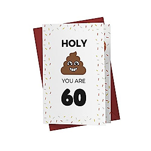 Funny 60th Birthday Card – Funny 60 Years Old Anniversary Card – Happy 60th Birthday Card – Hilarious 60th Birthday Card – with A Red Envelope