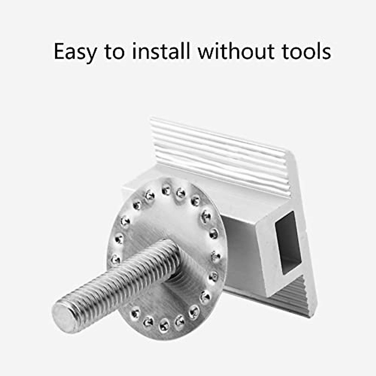 50Pcs Solar Panel Grounding Lugs Solar Panel PV Grounding Clip Washer Spacer for Photovoltaic Roofs Photovoltaic Ground Photovoltaic Shed