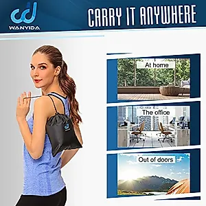 WANYIDA Foot and Calf Stretcher for Plantar Fasciitis, Achilles Tendonitis, Heel Spurs, Drop Foot. Yoga Stretching Strap for Leg, Thigh and Hamstring (Black)