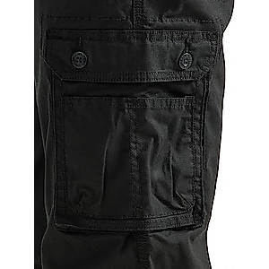 Lee Men's Wyoming Relaxed Fit Cargo Pant, Black Ripstop, 38W x 32L